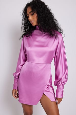 Satin Dress Pink | NA-KD