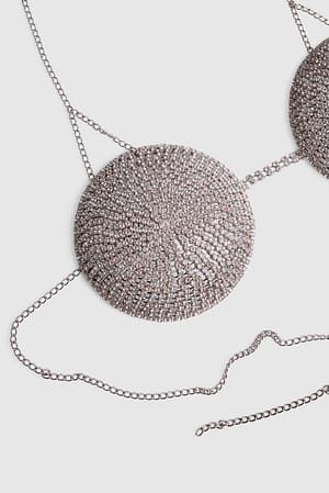 Sparkling Round Shape Bra Silver | NA-KD
