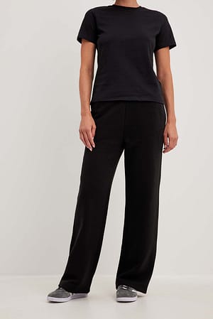 Straight Leg Sweatpants Black | NA-KD