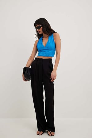 Structured Fitted Top Blue | NA-KD