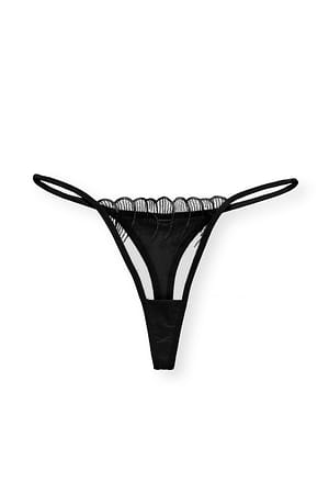Tanga Lace Panty Black Na Kd