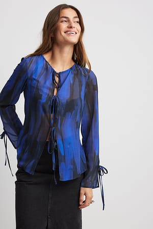 Drawstring Detailed Blouse White | NA-KD