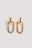 Gold Plated Sparkling Hanging Earrings Gold | NA-KD