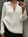 High Neck Zipped Knitted Sweater Offwhite | NA-KD