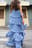 Tiered Chiffon Maxi Dress Blue | NA-KD