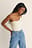 Asymmetric Spaghetti Strap Top Beige | NA-KD