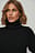 Cropped Knitted High Neck Sweater Black | NA-KD