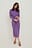 Midi wikkeljurk met cut-out Paars | NA-KD