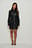 Gathered PU Mini Dress Black | NA-KD