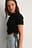 Short Sleeved Drawstring Top Black | NA-KD