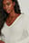 V-Neck Rib Top Offwhite | NA-KD