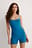 Wide Rib Long Leg Swimsuit Blue | NA-KD