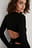 Wrap Detail Rib Top Black | NA-KD