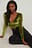 Wrap Velvet Top Green | NA-KD