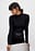 Soft Line Funnel Neck Long Sleeve Top Black | NA-KD