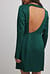 Asymmetric Open Back Mini Dress Green | NA-KD