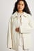 Belted Structured Jacket Offwhite | NA-KD