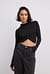 Cropped Pleated Top Black | NA-KD