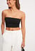 Cropped Tube Top Black | NA-KD