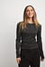 Fine Knitted Deep Back Glitter Top Black | NA-KD