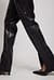 Front Slit PU Pants Black | NA-KD