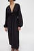 Gathered Drawstring Midi Dress Black | NA-KD
