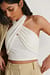 Crossover Halterneck Top White | NA-KD