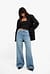 Wide High Waist Jeans Blue | NA-KD