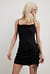 Jacquard Drawstring Mini Dress Black | NA-KD