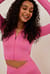 Long Sleeve Zipper Jacket Pink | NA-KD