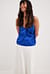 Overlap Satin Singlet Blue | NA-KD