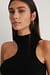 Ribbed Cut Out Crop Top Black | NA-KD
