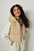 Short Padded Vest Beige | NA-KD