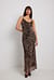 Waterfall Mesh Maxi Dress Leopard | NA-KD