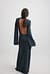 Open Back Maxi Dress Blue | NA-KD