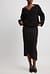 Overlap Front Slit Midi Skirt Black | NA-KD