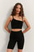 Ribbed Asymmetric Crop Top Black | NA-KD