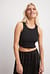 Ribbed Cropped Tank Black | NA-KD