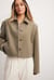 Sharp Shoulder Short Coat Brown | NA-KD