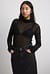 Sheer Knitted Turtle Neck Black | NA-KD