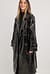 Shiny PU Belted Trench Coat Black | NA-KD