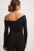 Soft Line Off Shoulder Draped Top Black | NA-KD