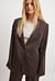 Straight Oversized No Lapel Blazer Brown | NA-KD