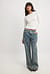 Straight Seam Detail Denim Blue | NA-KD