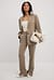 Straight Side Slit Pants Beige | NA-KD