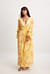 Structured Chiffon Wide Sleeve Maxi Dress Yellow | NA-KD