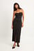Tailored Front Slit Midi Skirt Black | NA-KD