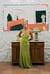Woven Flowy Back Detail Maxi Dress Green | NA-KD