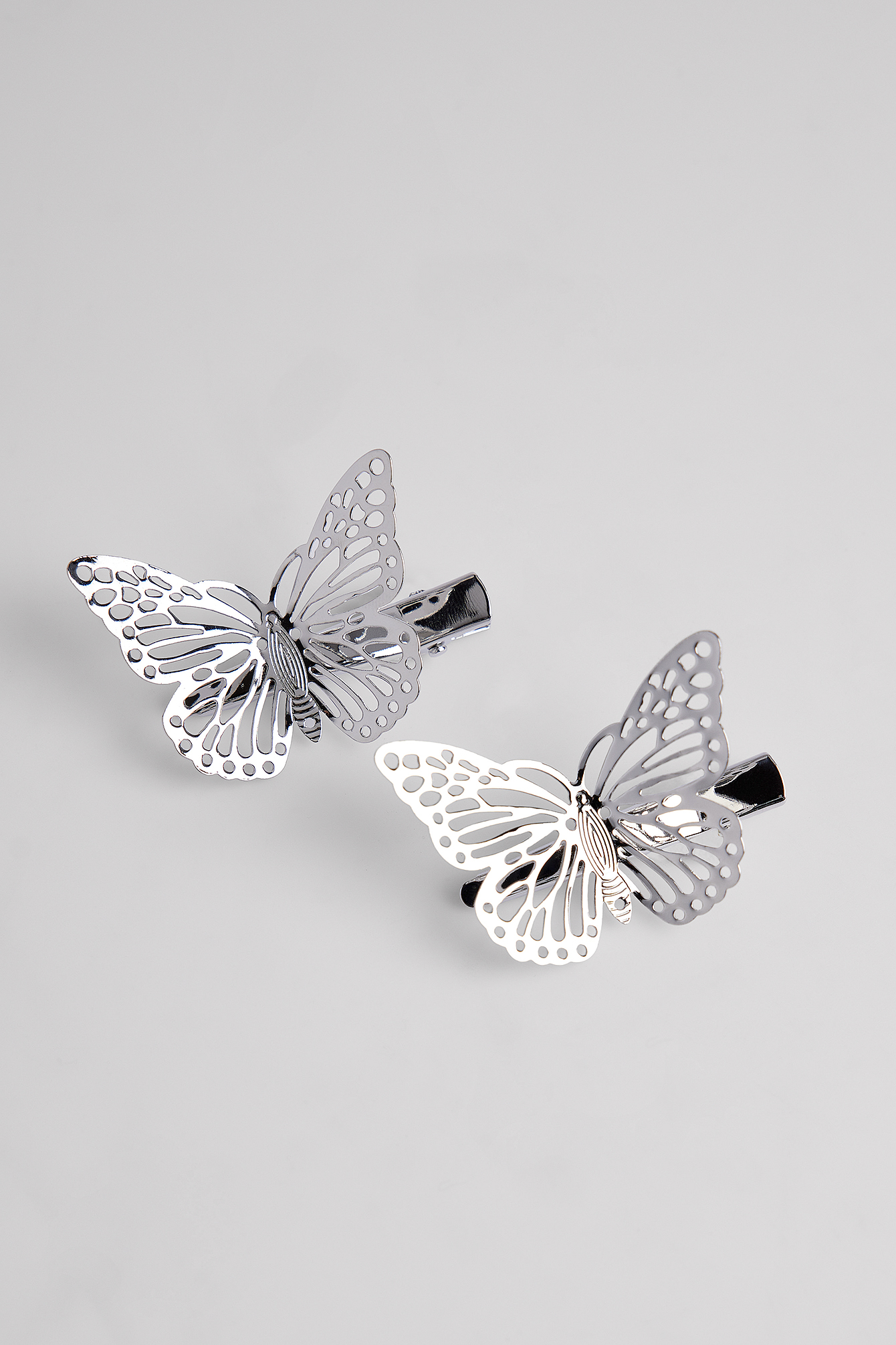 2-pack Butterfly Hairclips Silver | na-kd.com