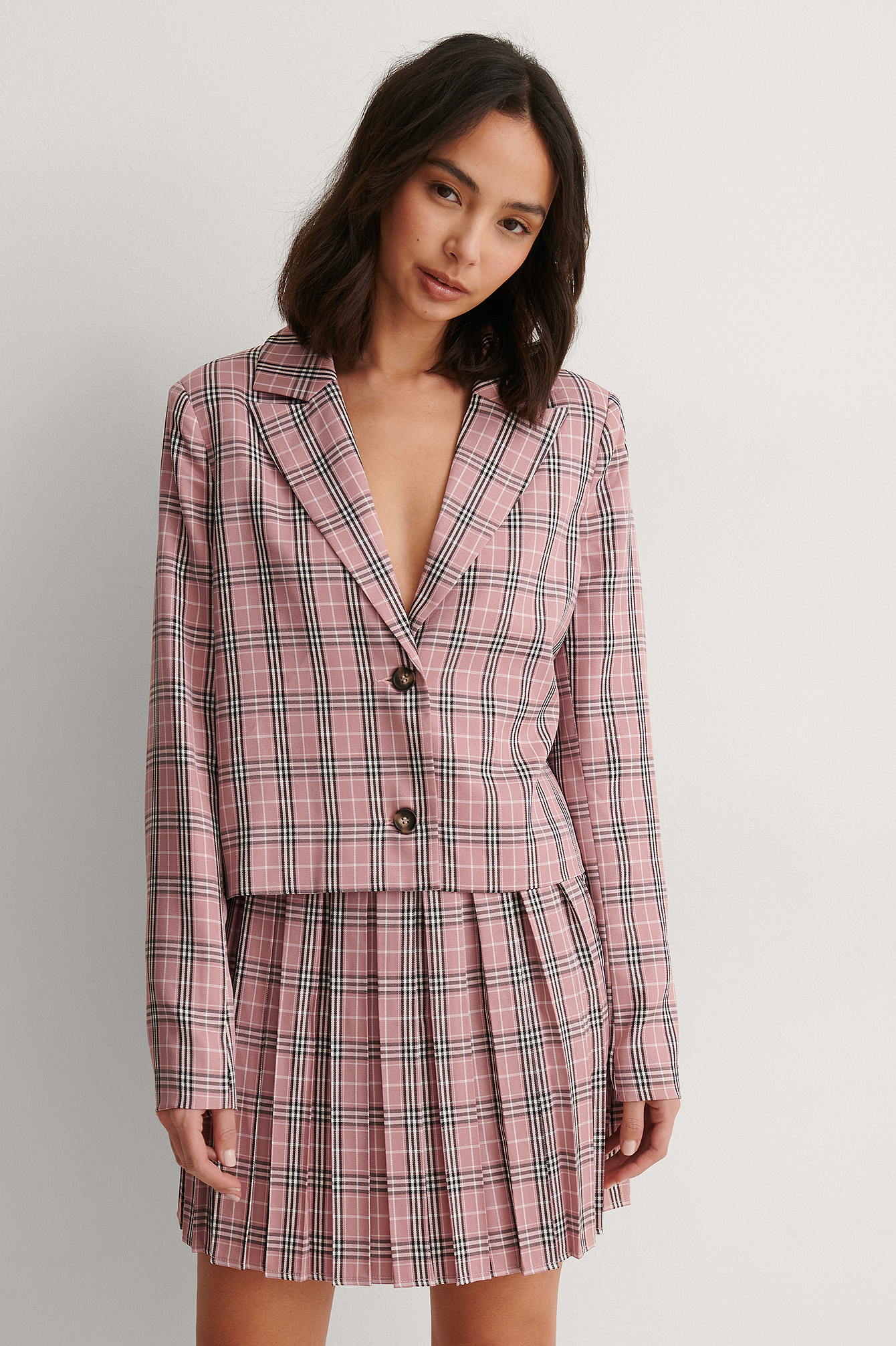 Checked Blazer Multicolor | na-kd.com